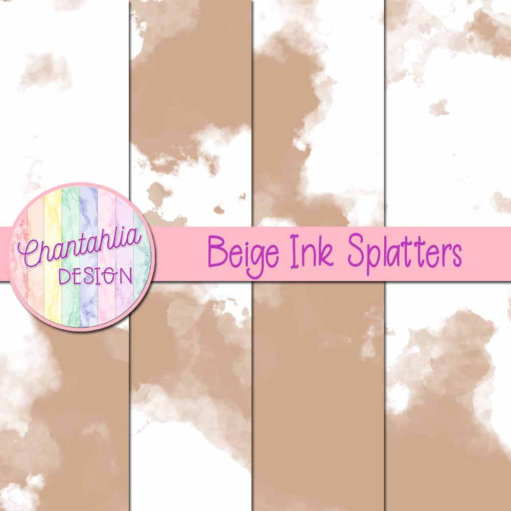 Free Digital Papers featuring Beige Ink Splatters Designs
