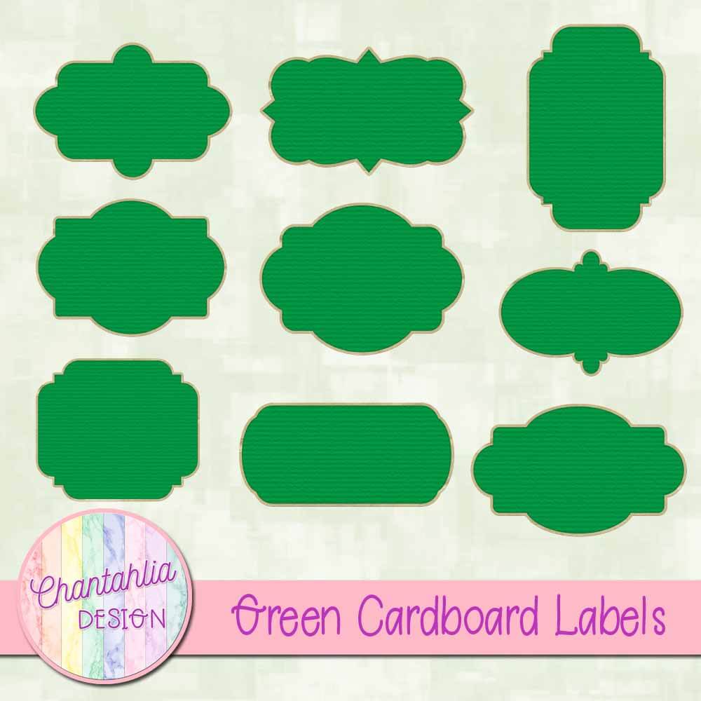 Free Green Cardboard Labels