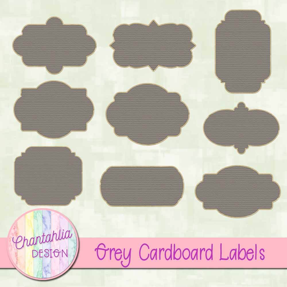 Free Grey Cardboard Labels