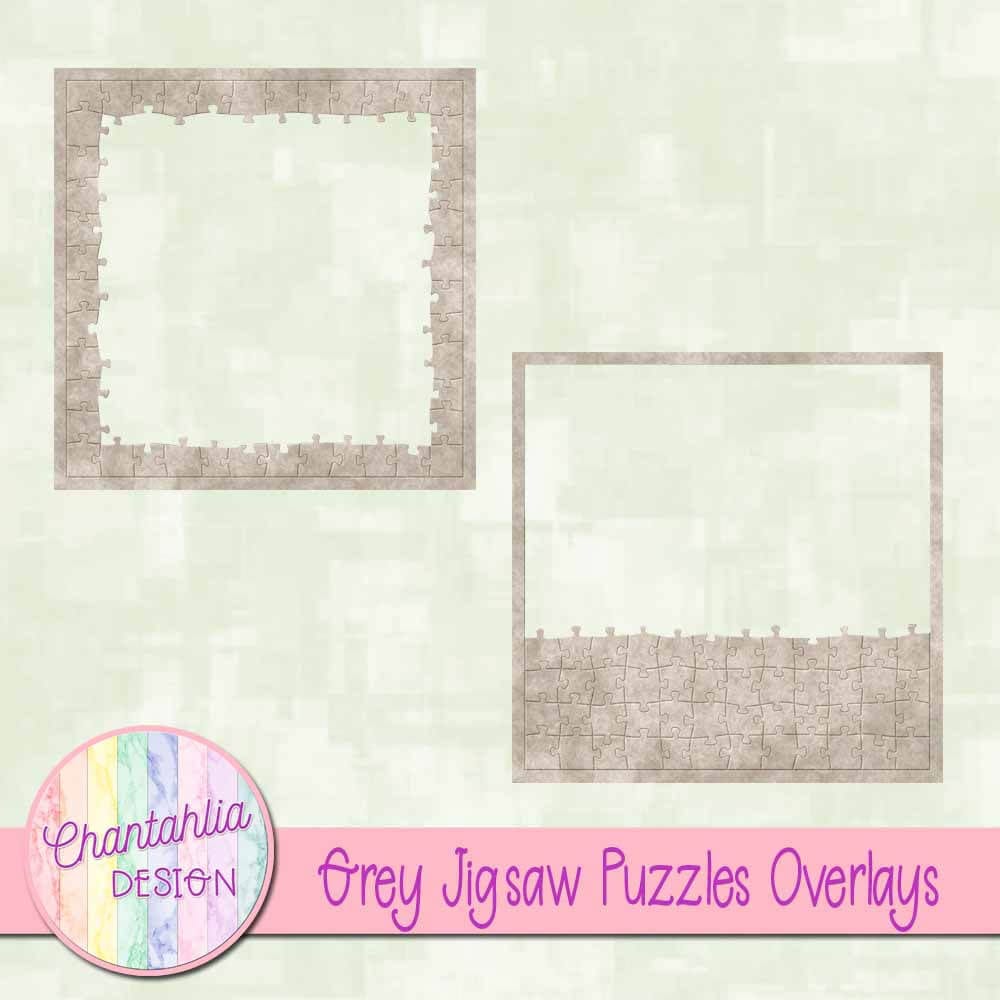 Free Grey Jigsaw Puzzles Overlays
