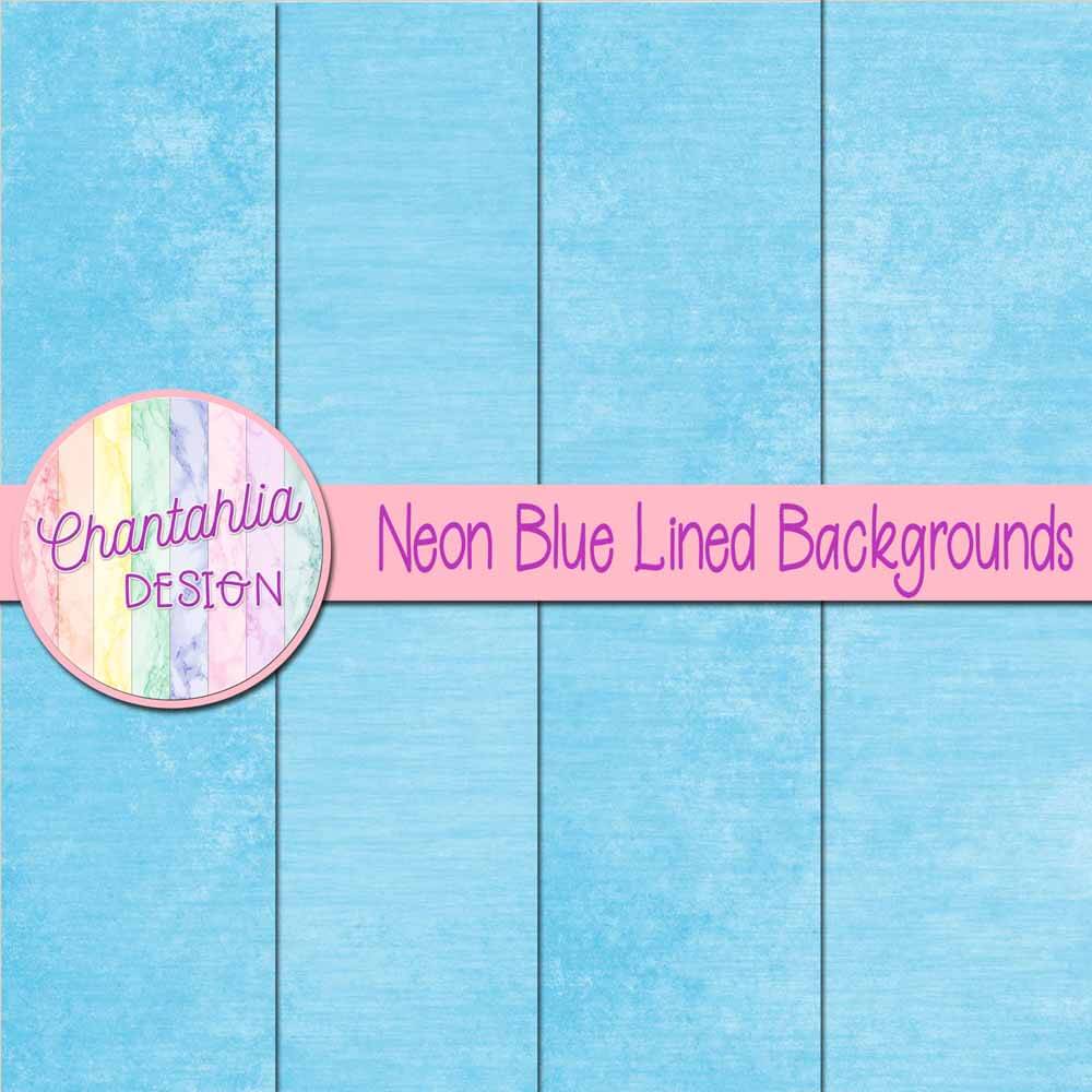 Free Digital Papers featuring Neon Blue Lined Designs