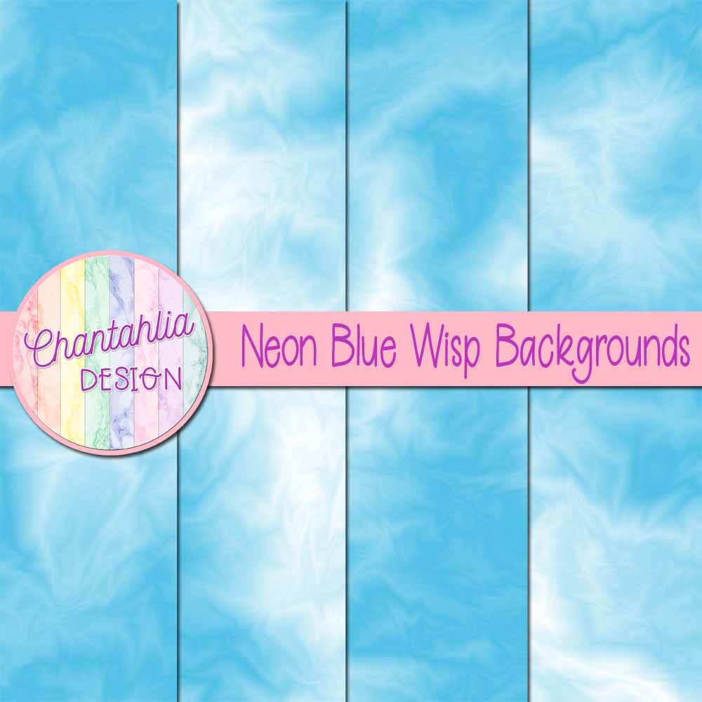 Free Digital Papers featuring Neon Blue Wisp Designs