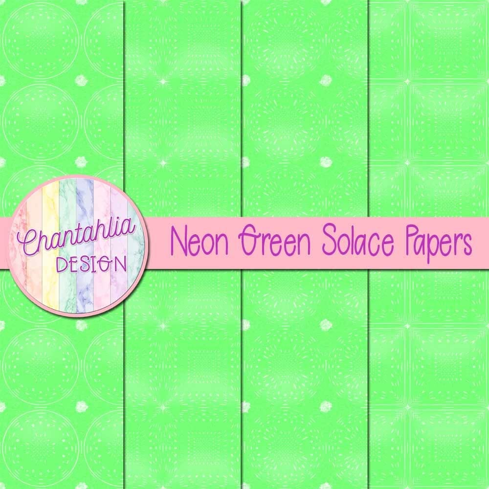 Free Digital Papers featuring Neon Green Solace Designs