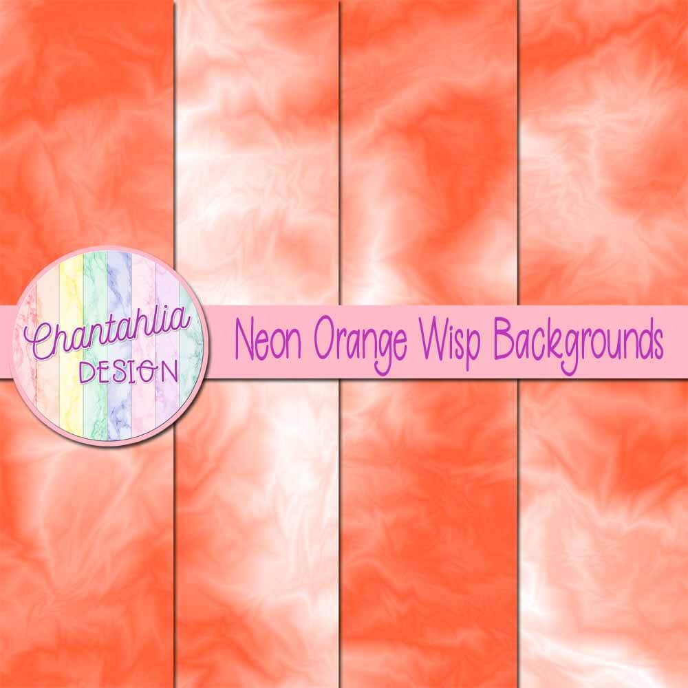 Free Digital Papers featuring Neon Orange Wisp Designs