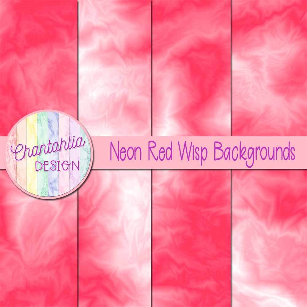 Free Digital Papers featuring Neon Red Wisp Designs