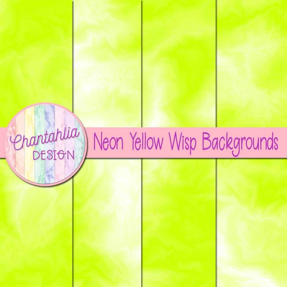 Free Digital Papers featuring Neon Yellow Wisp Designs