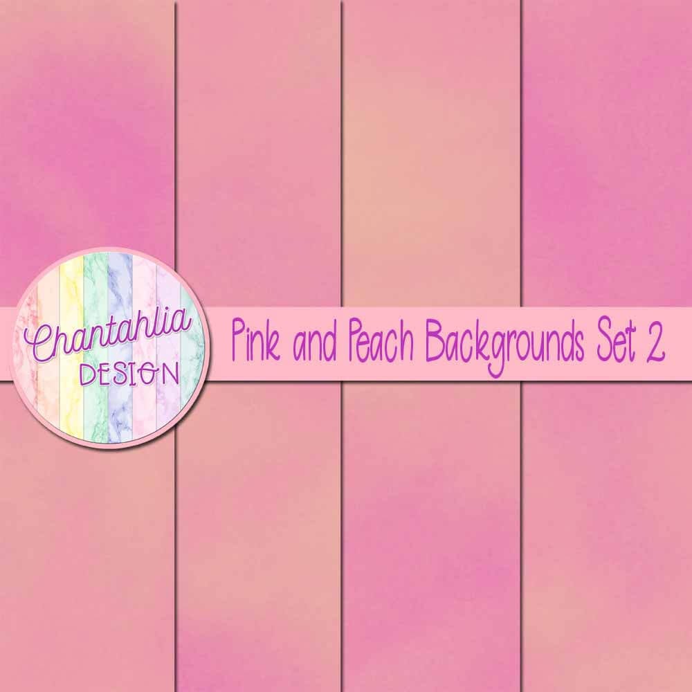 Free Pink and Peach Digital Paper Backgrounds