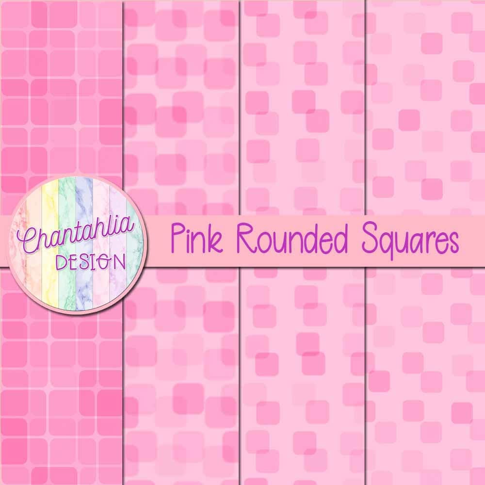 Free Digital Papers featuring Pink Rounded Squares Designs