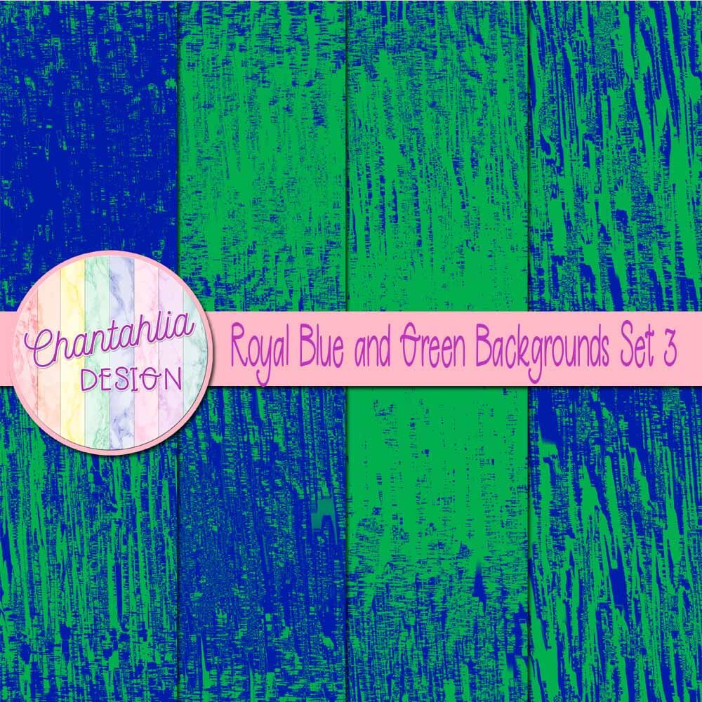 Free Royal Blue and Green Digital Paper Backgrounds