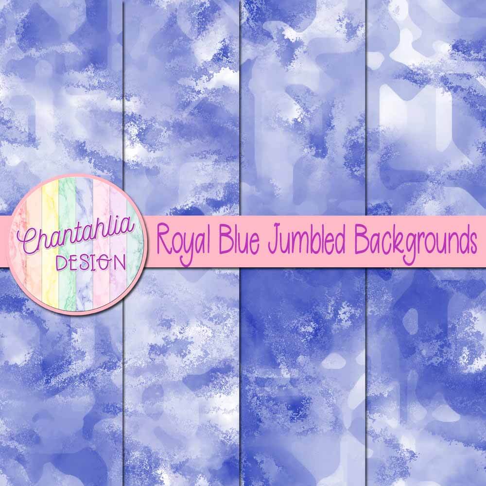 Free Digital Papers featuring Royal Blue Jumbled Designs