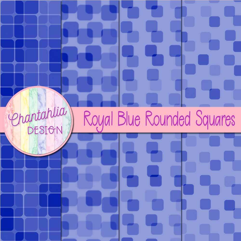 Free Digital Papers featuring Royal Blue Rounded Squares Designs