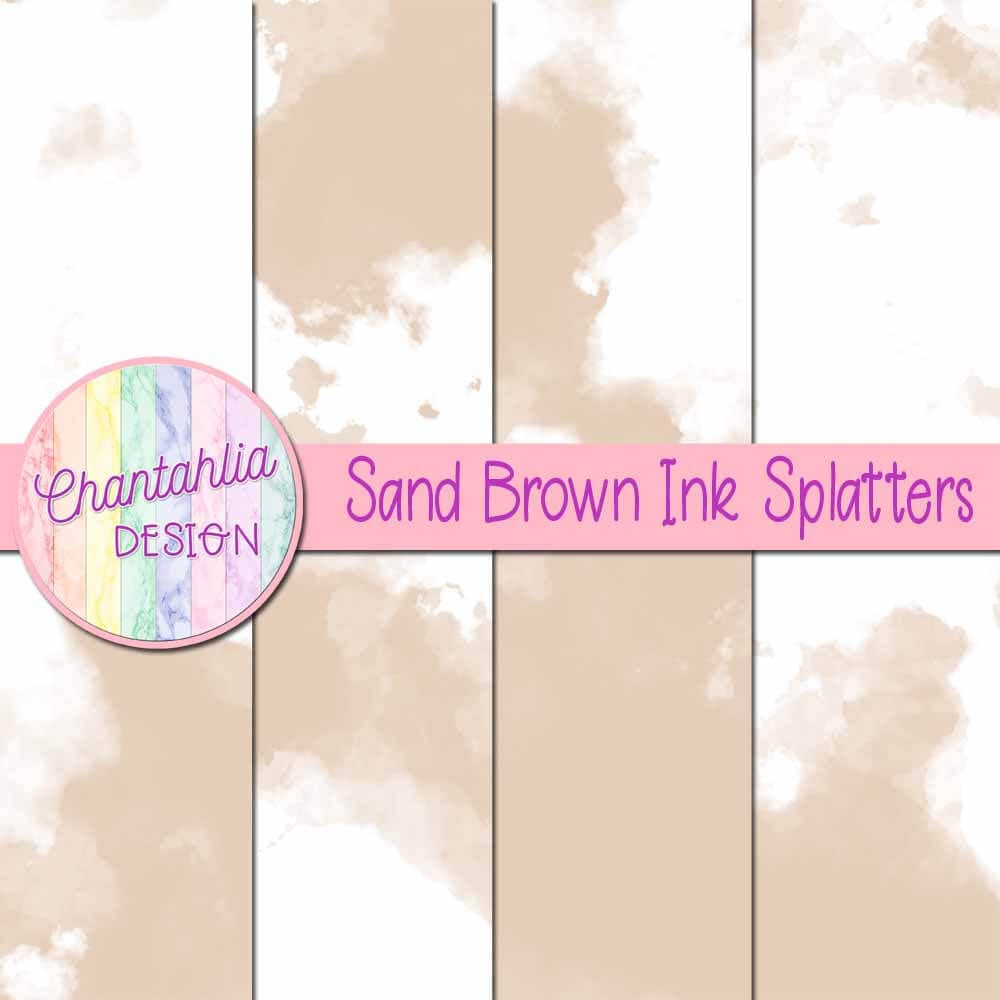 Free Digital Papers featuring Sand Brown Ink Splatters Designs