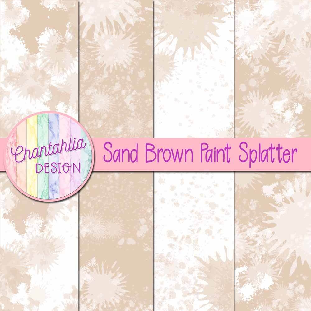 Free Digital Papers featuring Sand Brown Paint Splatter Designs