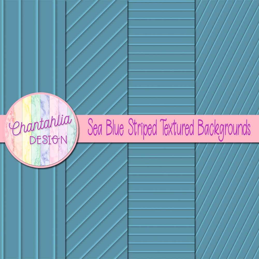 Free Digital Papers featuring Sea Blue Striped Textured Designs