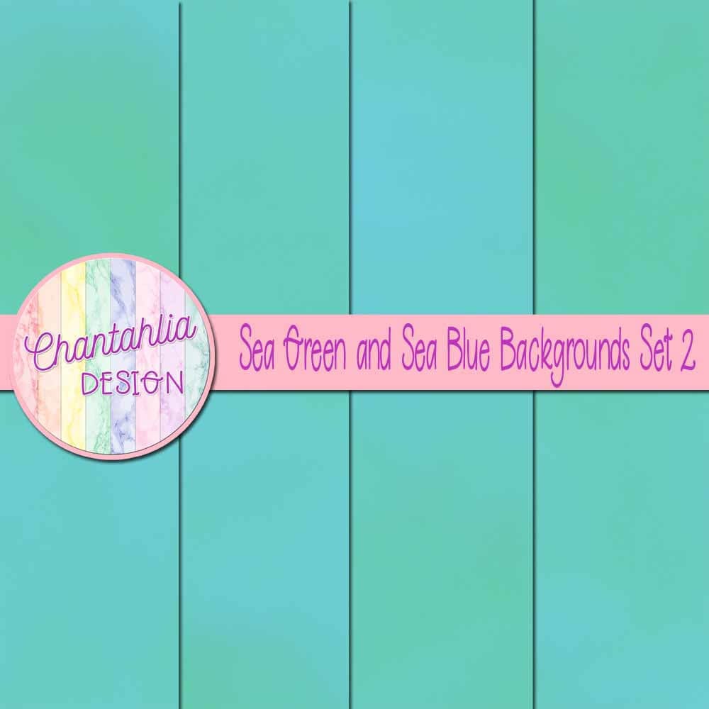 Free Sea Green and Free Sea Blue Digital Paper Backgrounds