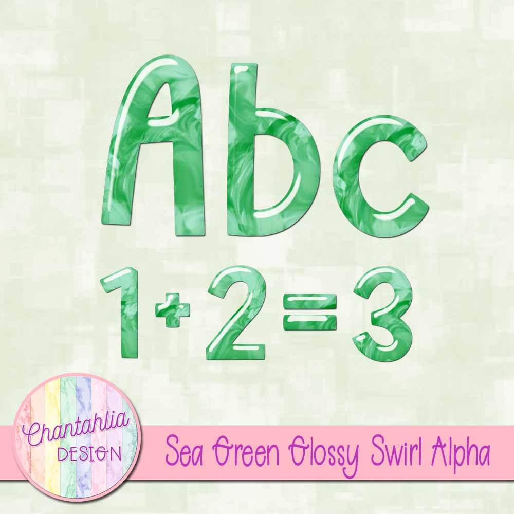Free Alpha featuring a Sea Green Glossy Swirl Design