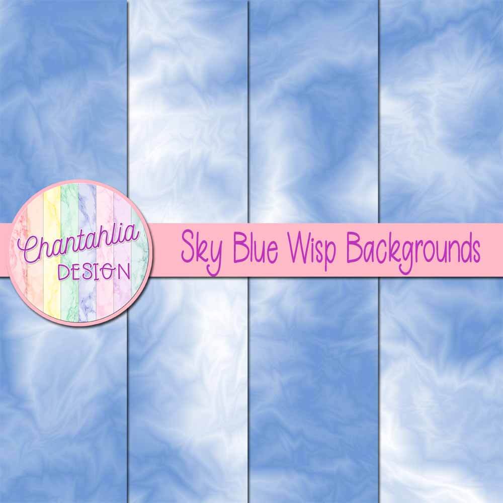 Free Digital Papers featuring Sky Blue Wisp Designs