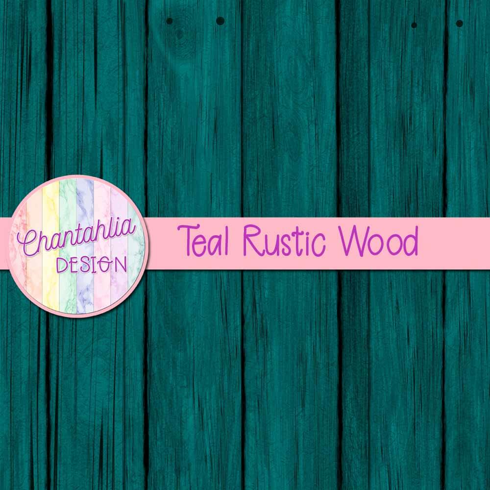 Free Digital Papers featuring Teal Rustic Wood Designs