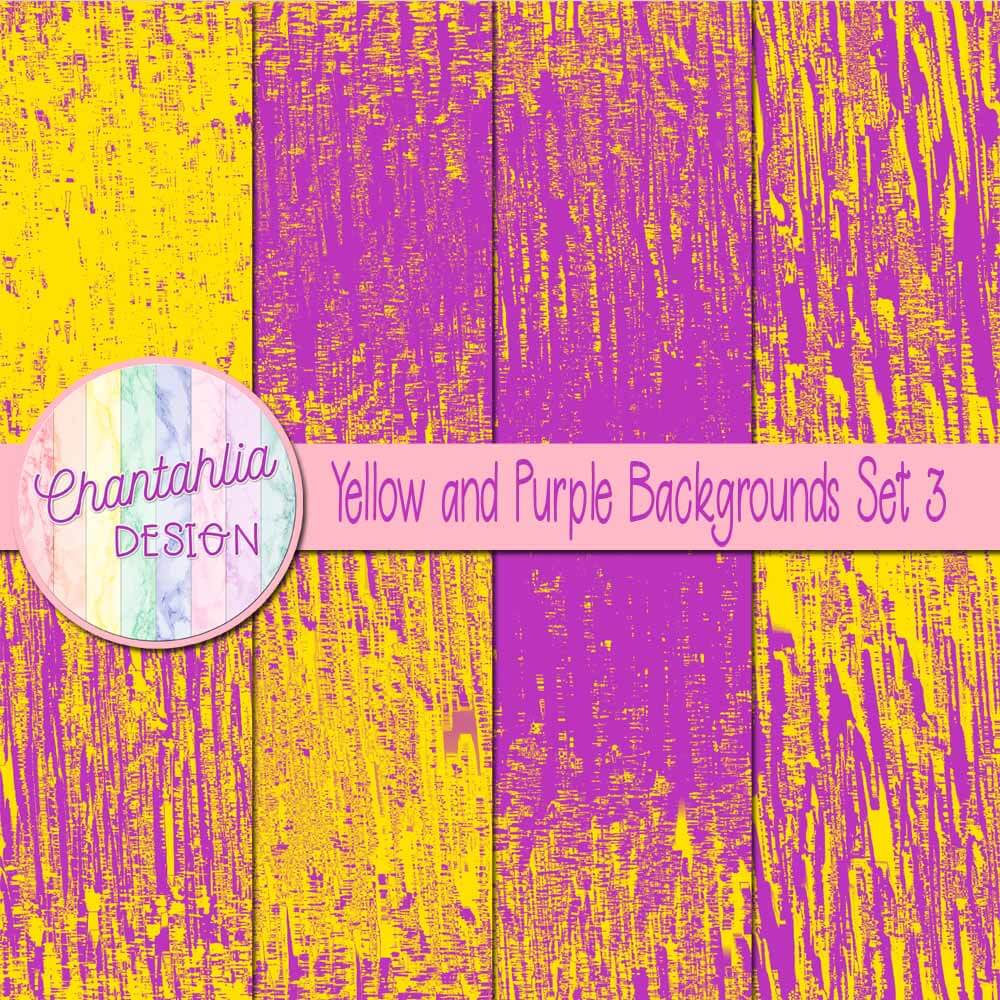 Free Yellow and Purple Digital Paper Backgrounds