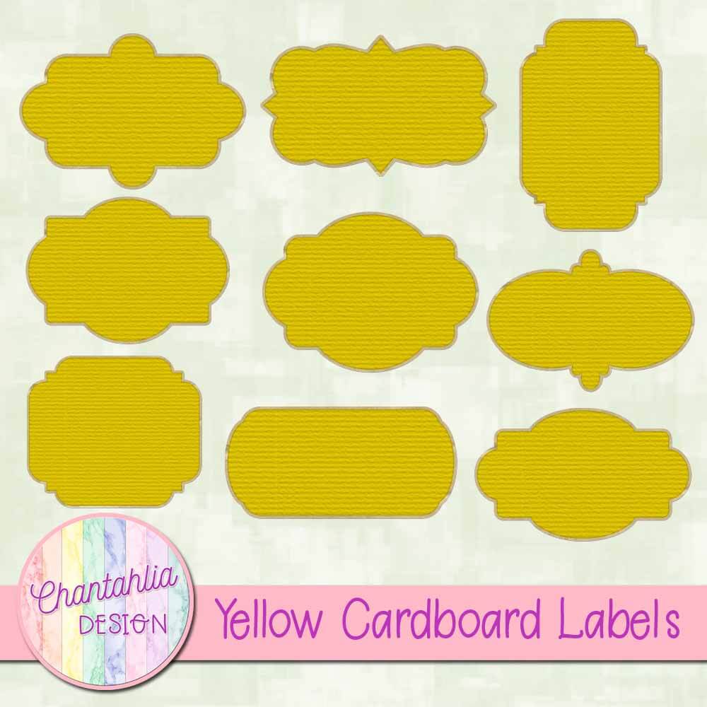 Free Yellow Cardboard Labels