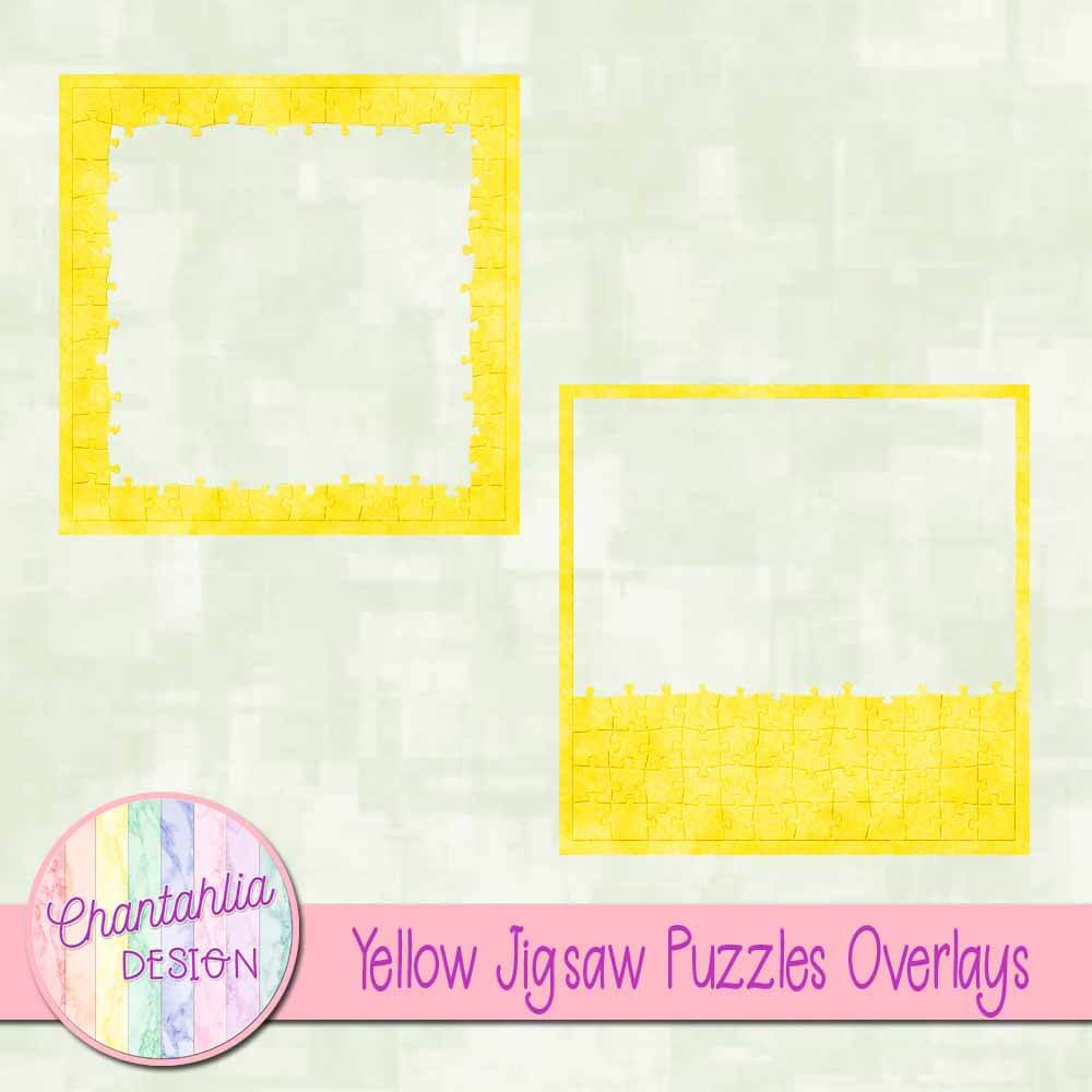 Free Yellow Jigsaw Puzzles Overlays