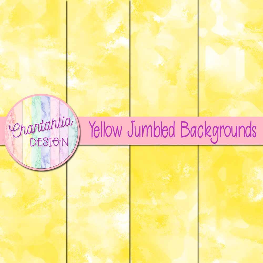 Free Digital Papers featuring Yellow Jumbled Designs
