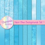 Free Digital Paper Backgrounds featuring Neon Blue Designs