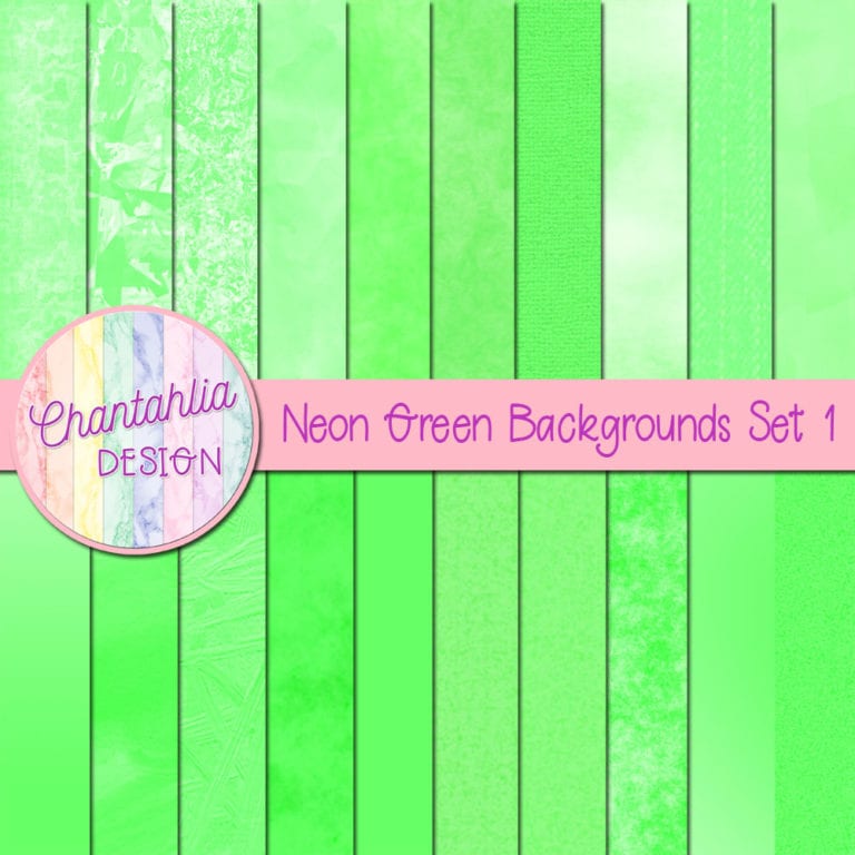 Free Digital Paper Backgrounds featuring Neon Green Designs