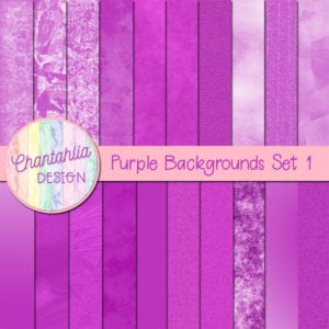 Purple Digital Paper Backgrounds Set 1 - Chantahlia Design
