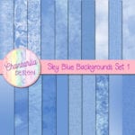 Free Digital Paper Backgrounds featuring Sky Blue Designs