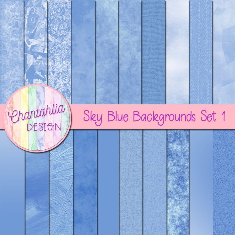 Free Digital Paper Backgrounds featuring Sky Blue Designs