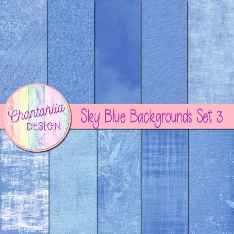 Free Digital Paper Backgrounds featuring Sky Blue Designs