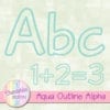 Aqua Outline Alpha - Chantahlia Design