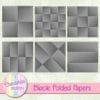 Free Digital Papers featuring Black Folded Designs