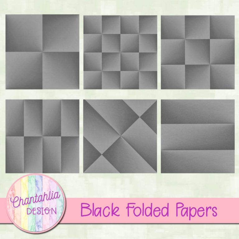 Free Digital Papers featuring Black Folded Designs