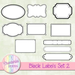 Free Labels Design Elements in Black