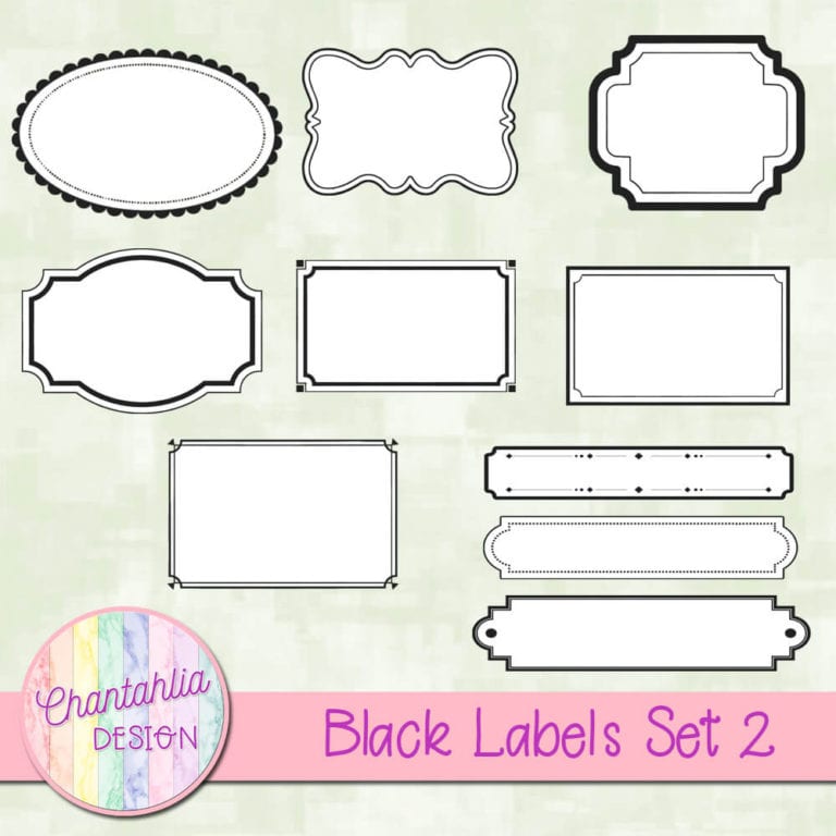 Free Labels Design Elements in Black