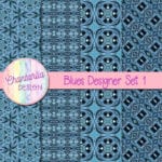 Free Digital Papers featuring Blue Designer Patterns