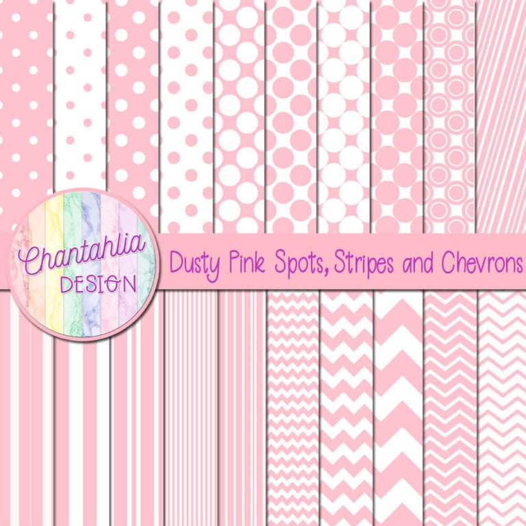 Free Digital Papers featuring Dusty Pink Spots, Stripes and Chevrons ...