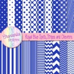 Free Digital Papers featuring Royal Blue Spots, Stripes and Chevrons ...