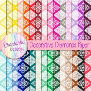 Free Digital Papers featuring a Decorative Diamonds Design