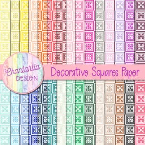 Free Digital Papers featuring a Decorative Squares Design