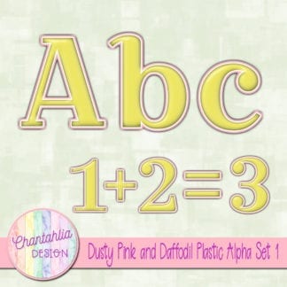 Yellow and Royal Blue Plastic Alpha Set 1 - Chantahlia Design