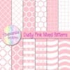 Free Digital Papers featuring Mixed Patterns in Dusty Pink