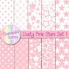 Free Digital Papers featuring Dusty Pink Stars Designs