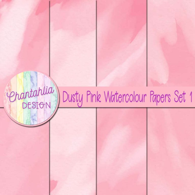 Free Digital Papers featuring Dusty Pink Watercolour Designs