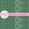 Free Digital Papers featuring Forest Green Flourish Designs