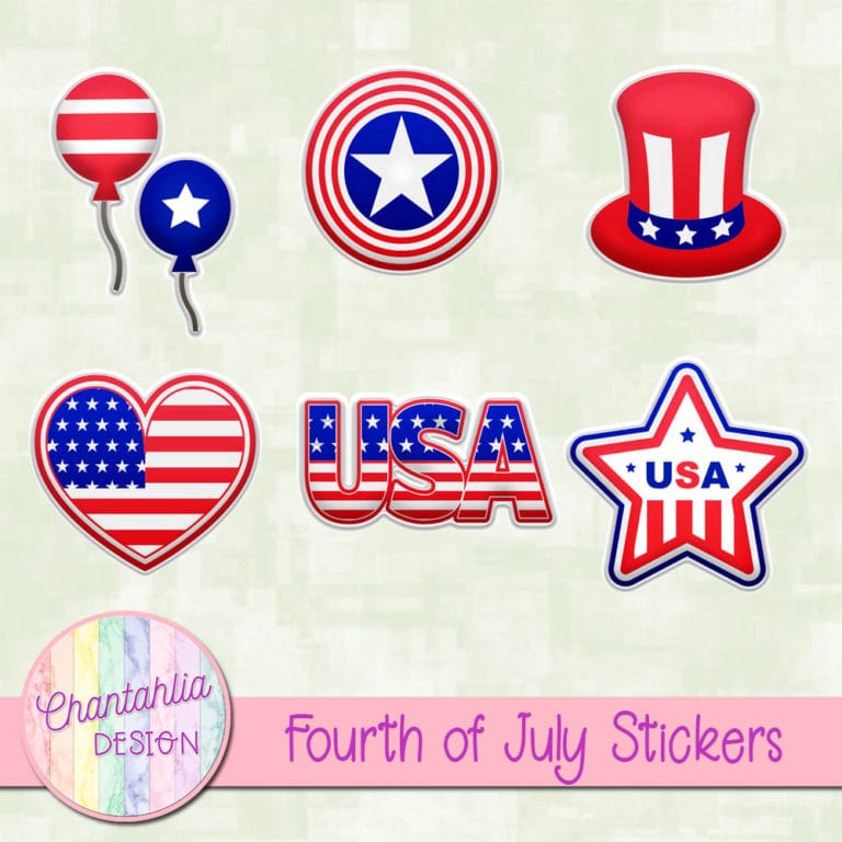 Fourth of July Stickers - Chantahlia Design
