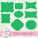 Free Labels Design Elements in Green