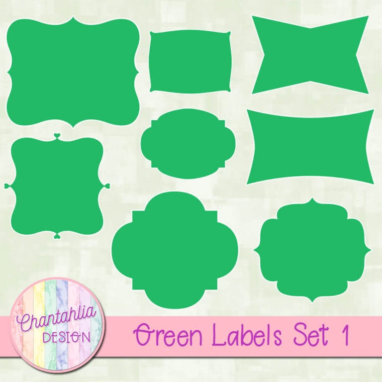 Free Labels Design Elements in Green